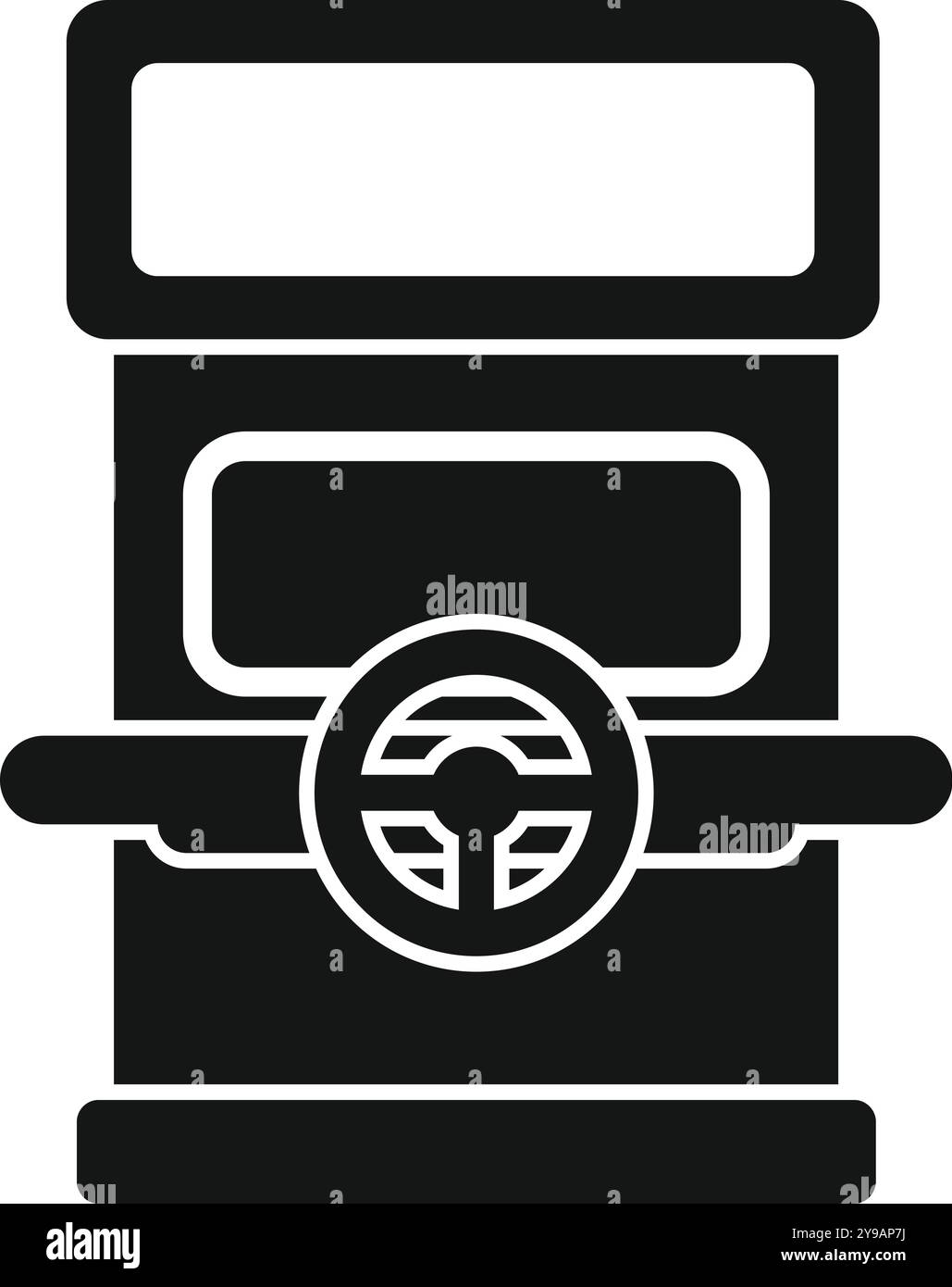 Simple icon representing a retro arcade racing game machine Stock ...