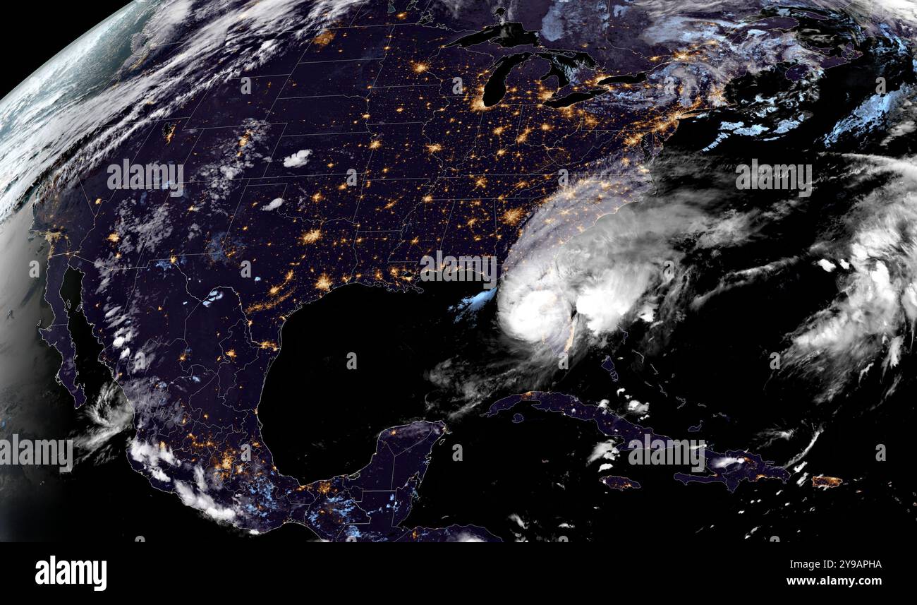 Hurricane milton satellite view hi-res stock photography and images - Alamy