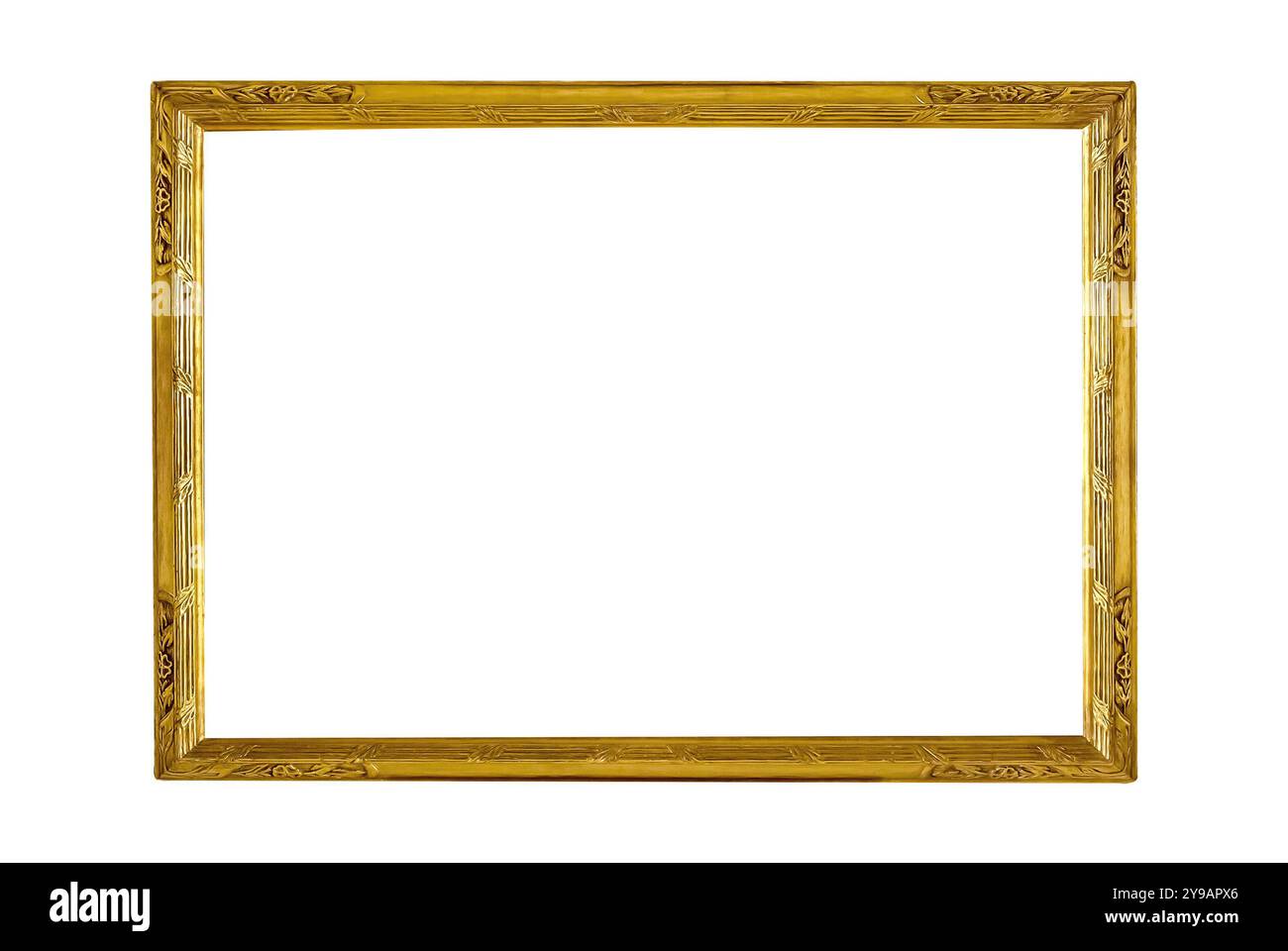 Golden frame decorative elegant fine ornamental template rectangle ...