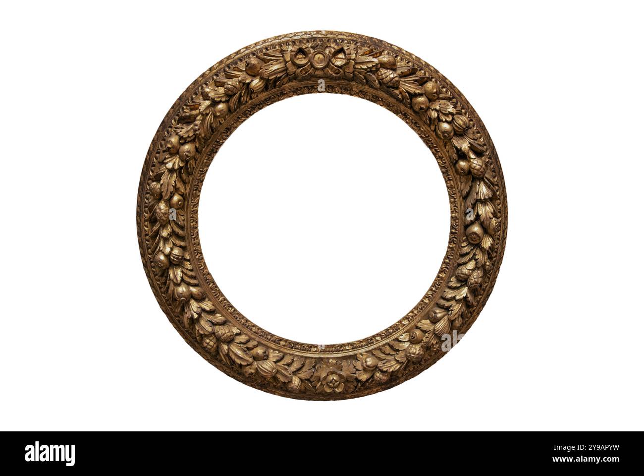 Wooden floral frame luxury decorative template circular circle round ...