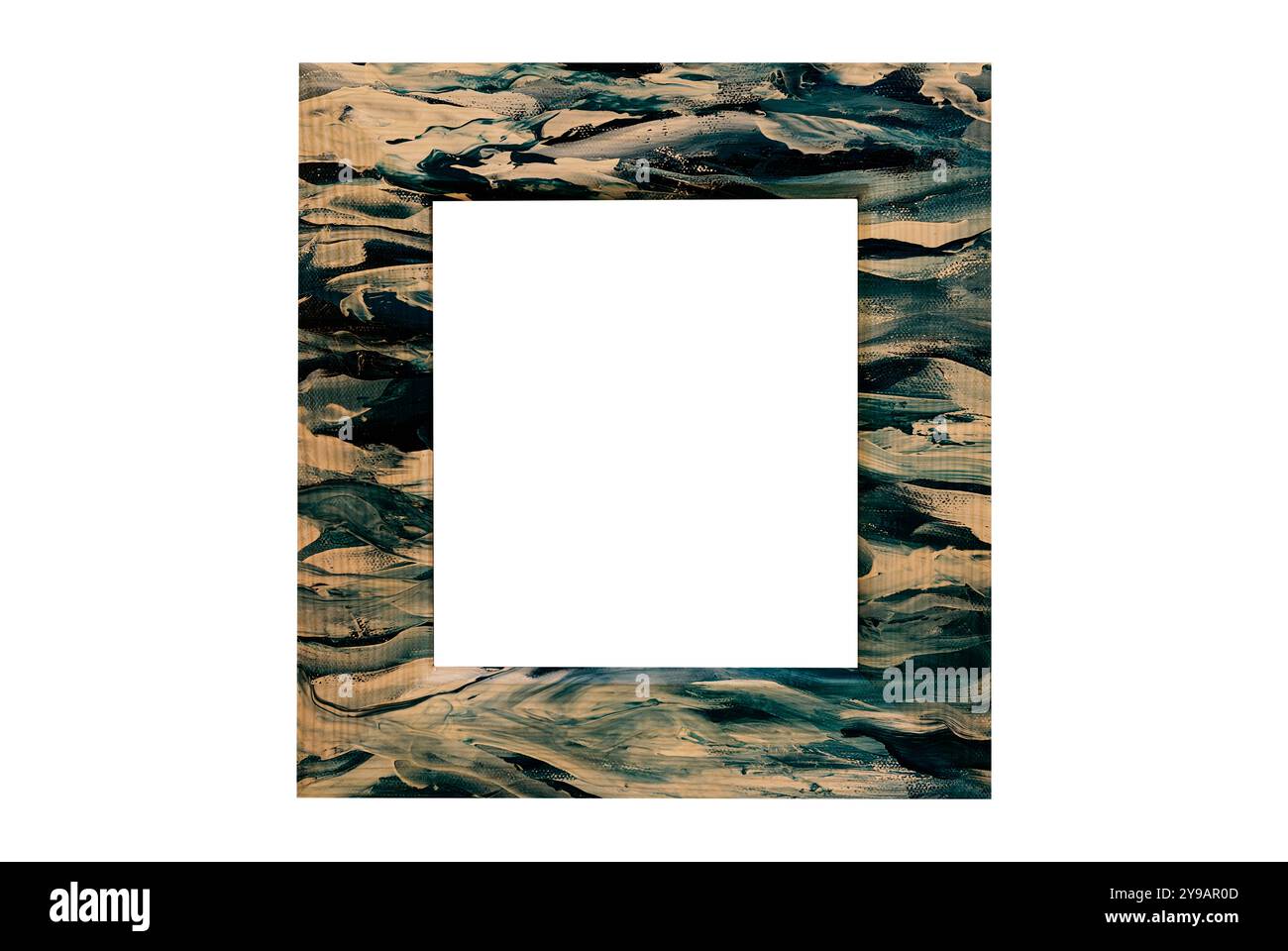 Camouflage Wide broad thick wooden frame template overlay isolated ...