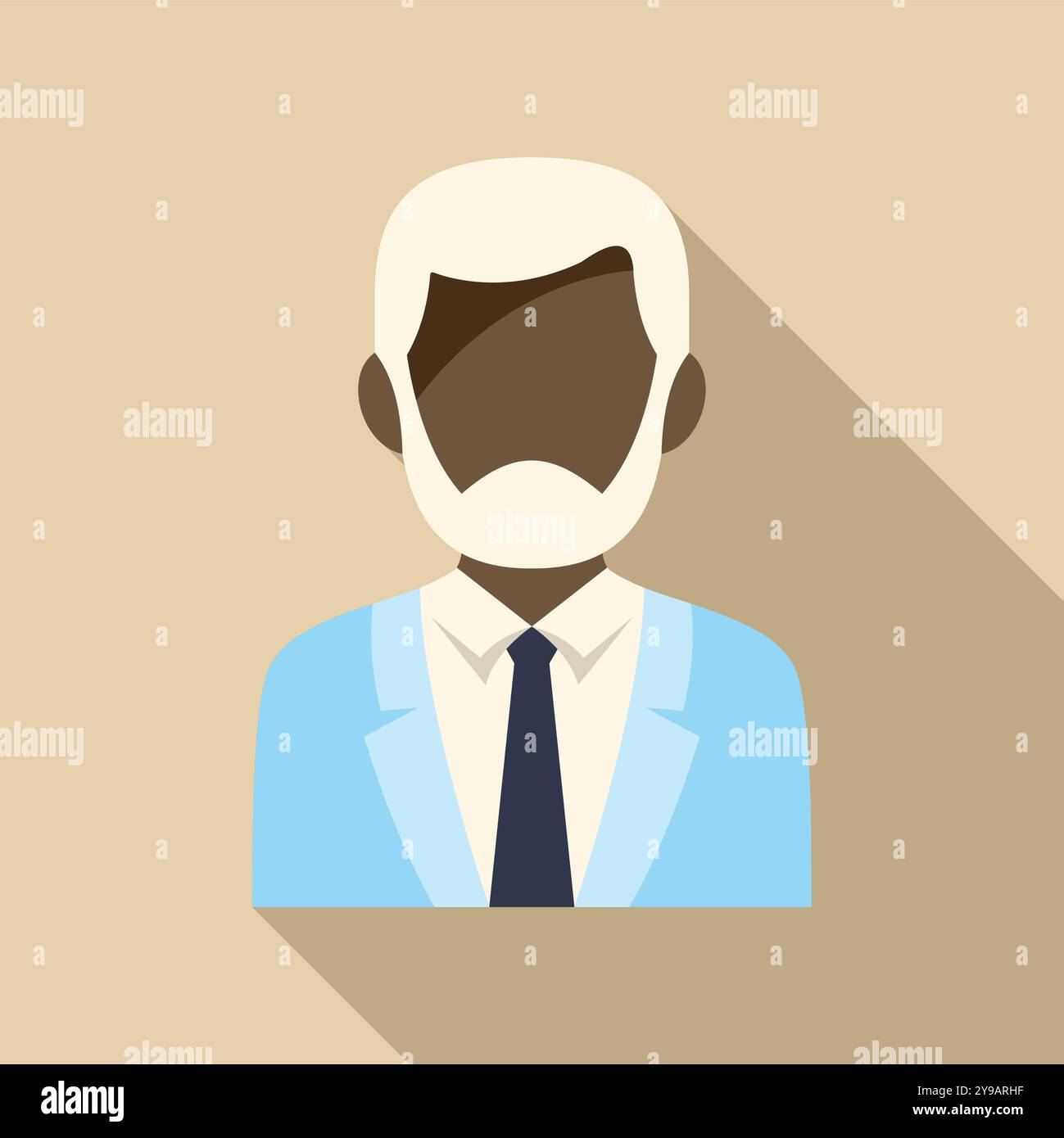 Senior black businessman character wearing suit and tie icon avatar ...