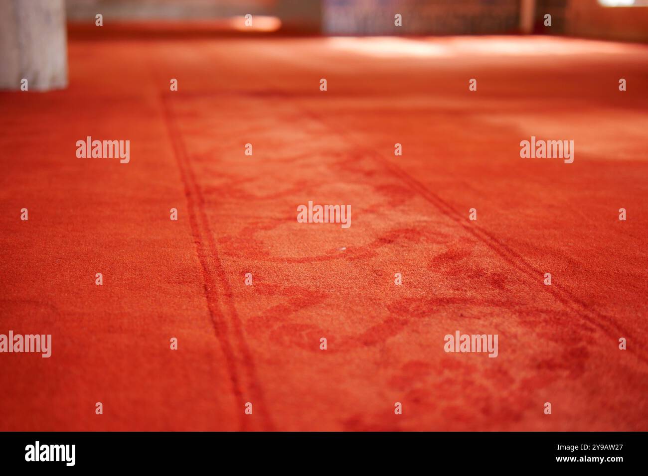 An Elegant Red Carpet Featuring Subtle Patterns Set in a Modern ...