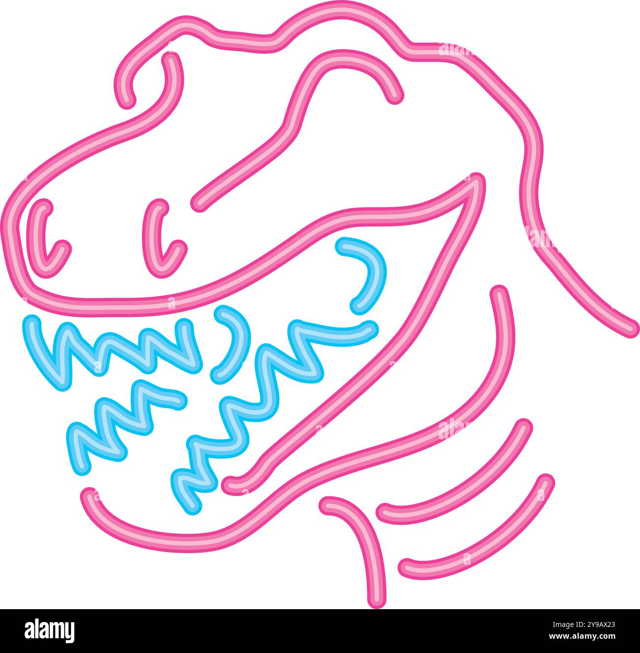Neon dinosaur tyrannosaurus rex hi-res stock photography and images - Alamy