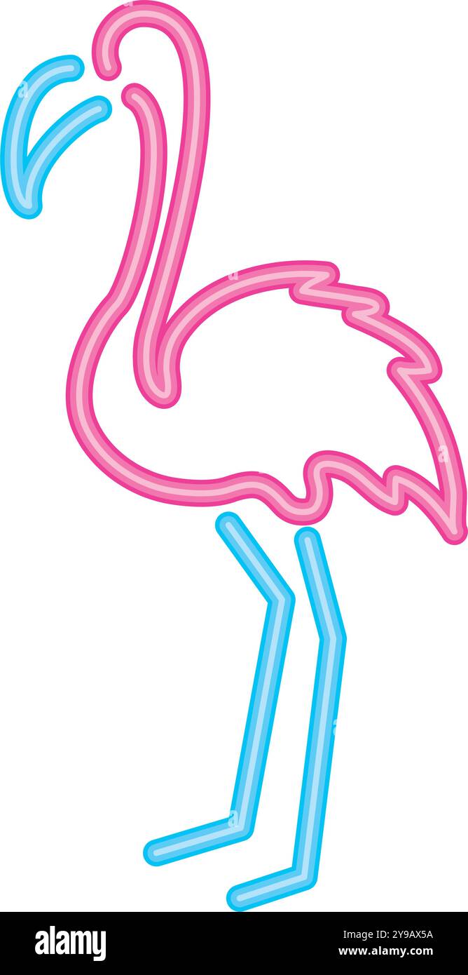 Electric flamingo neon lights hi-res stock photography and images - Alamy