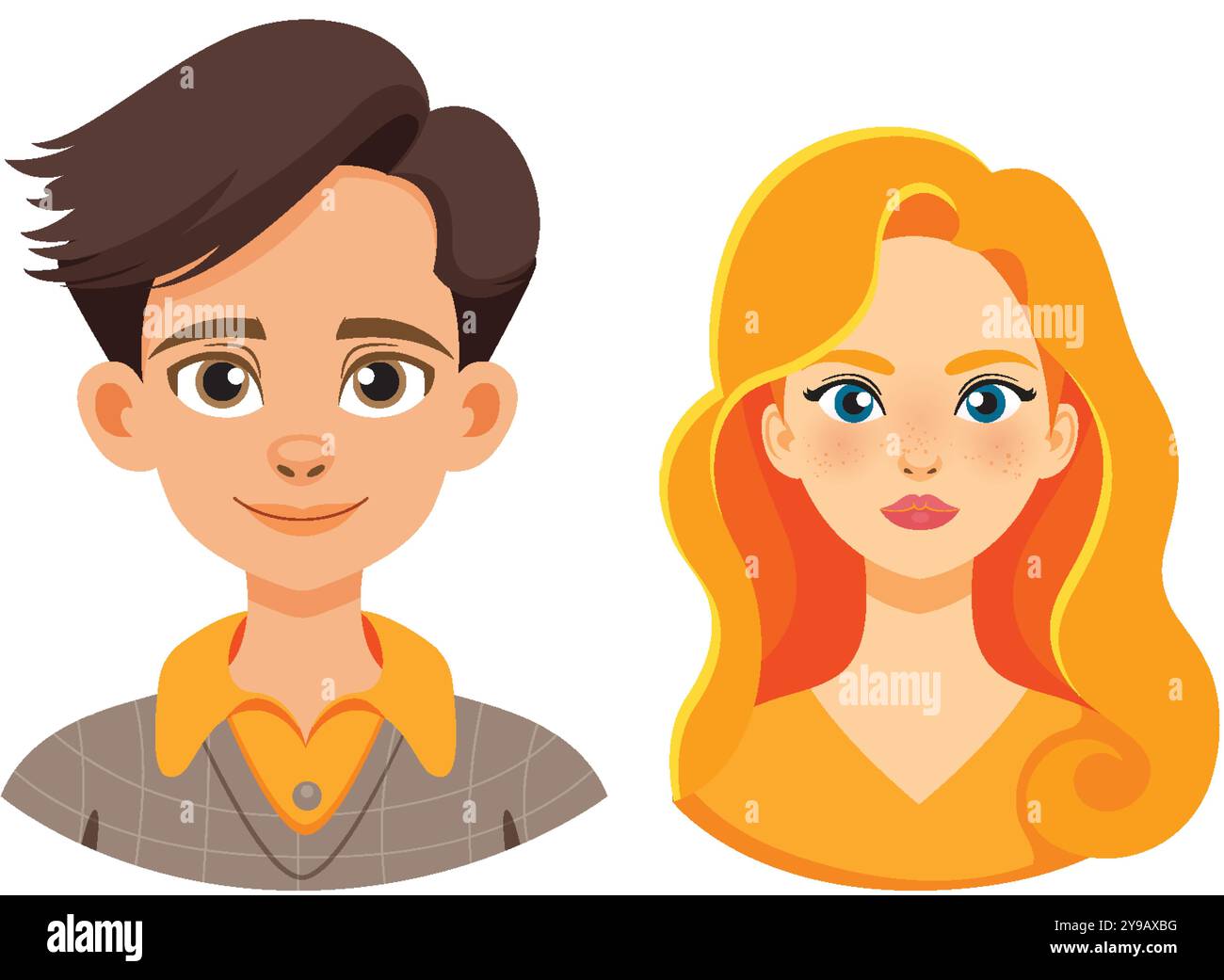 Vector illustration of a man and woman Stock Vector Image & Art - Alamy