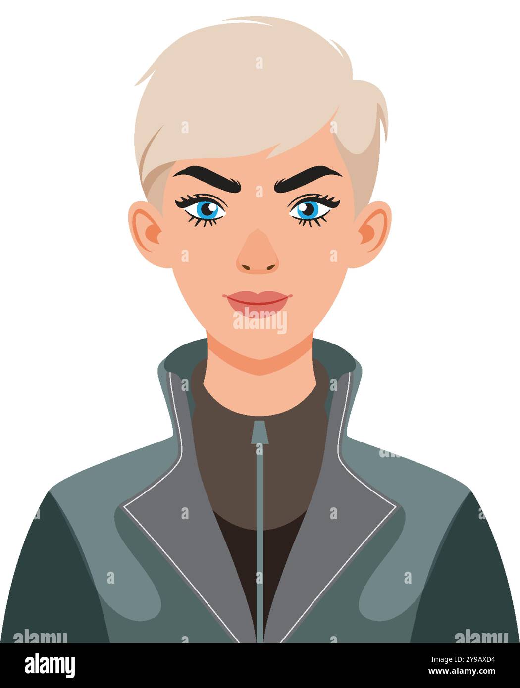 Illustration of a woman with short blonde hair Stock Vector Image & Art ...