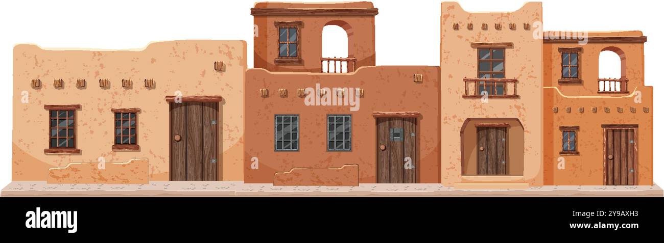 Adobe construction buildings Stock Vector Images - Alamy