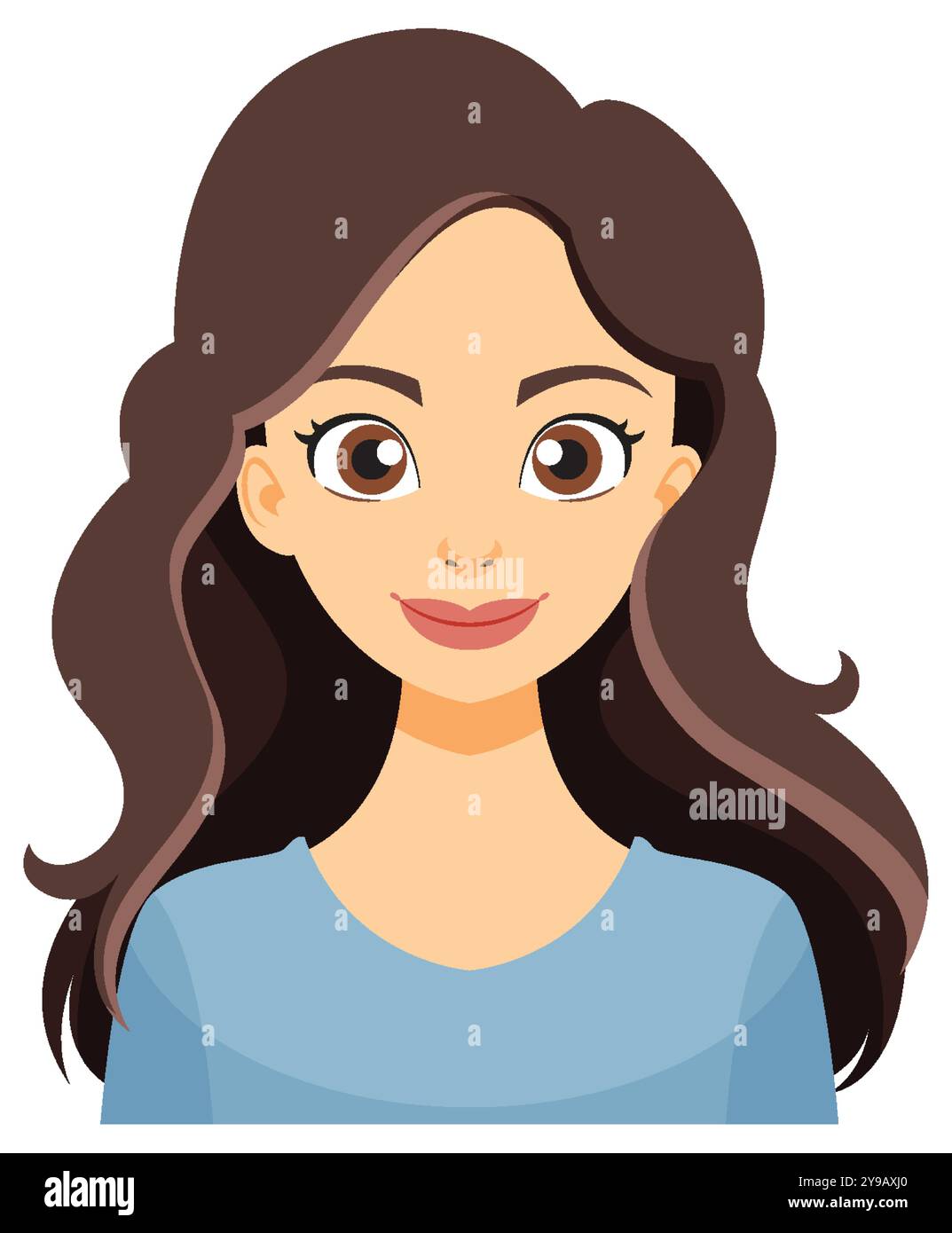 Illustration of a woman with long hair Stock Vector Image & Art - Alamy