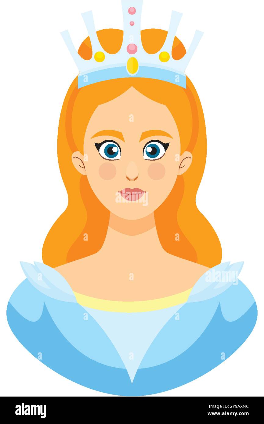 Illustration of a queen wearing a crown Stock Vector Image & Art - Alamy