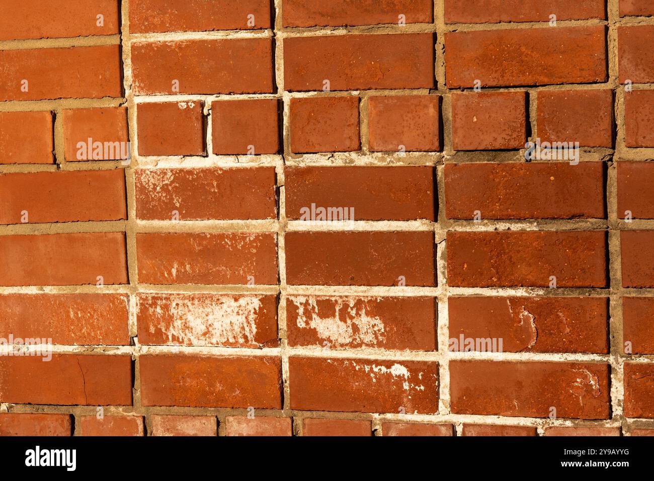 Salt buildup on brickwork Stock Photo - Alamy