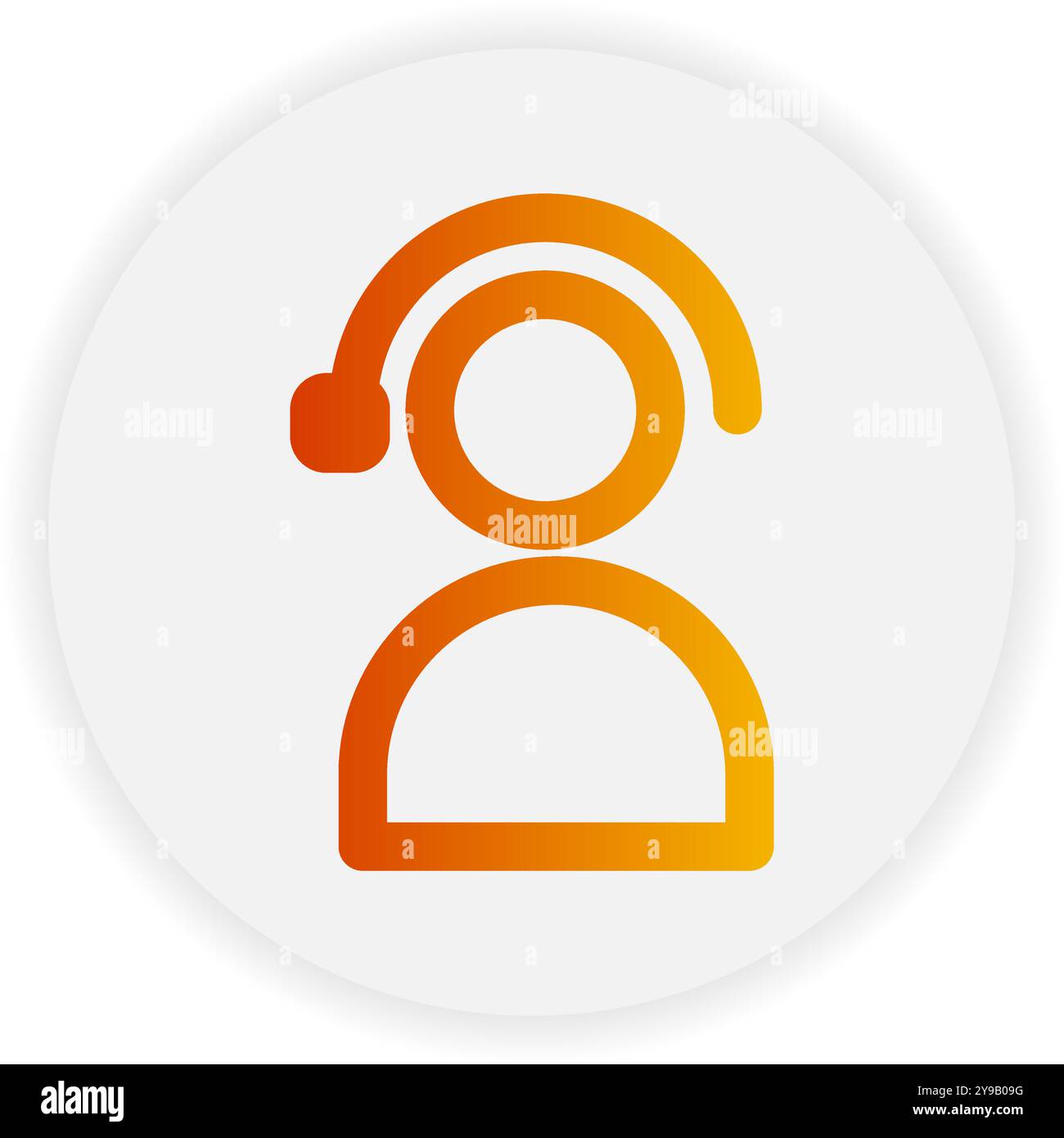 Customer Service Outline Icon With Gradient Color Suitable For Ecommerce Business And