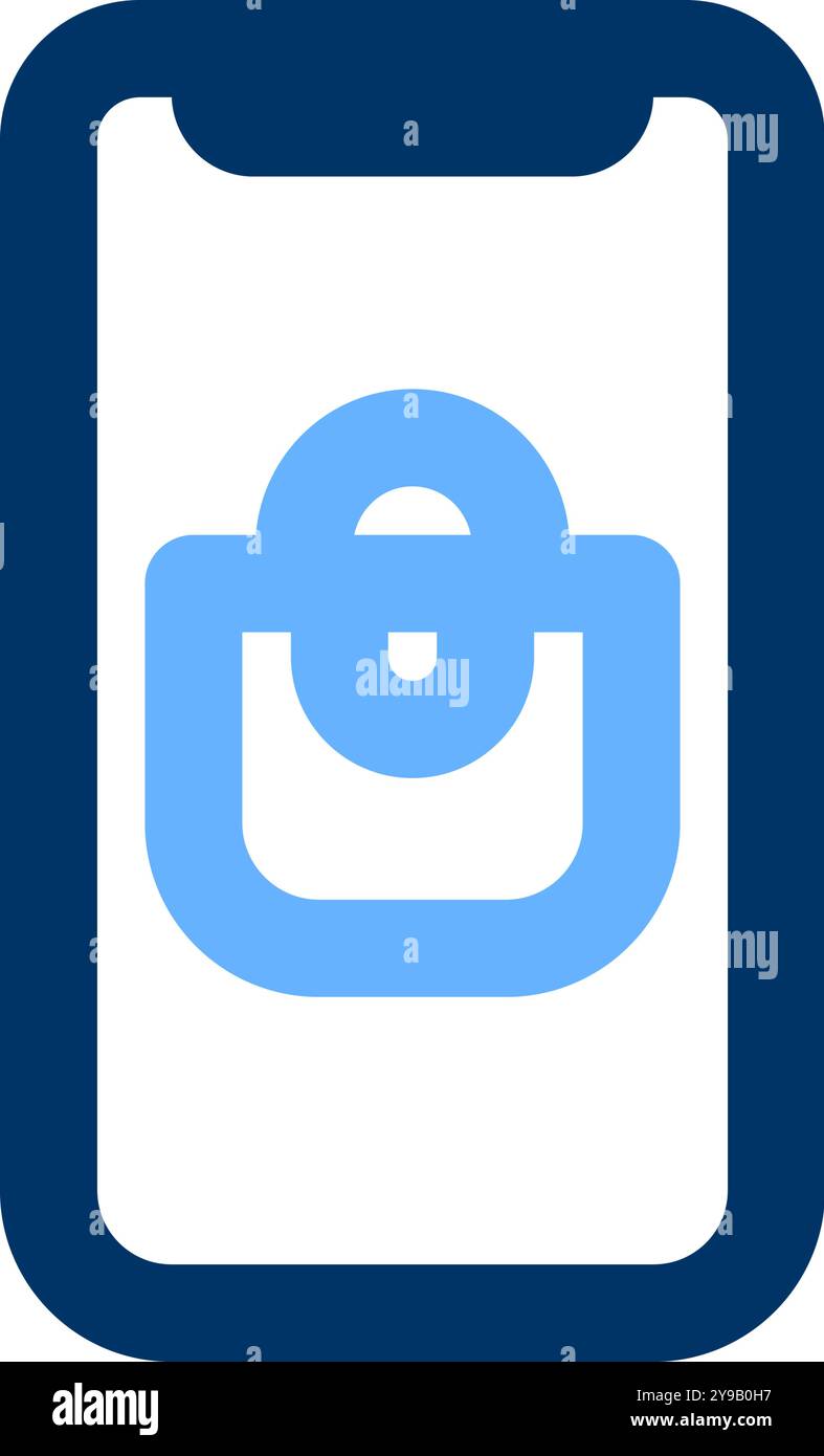 Online shopping icon symbol for business in pictogram color outline ...