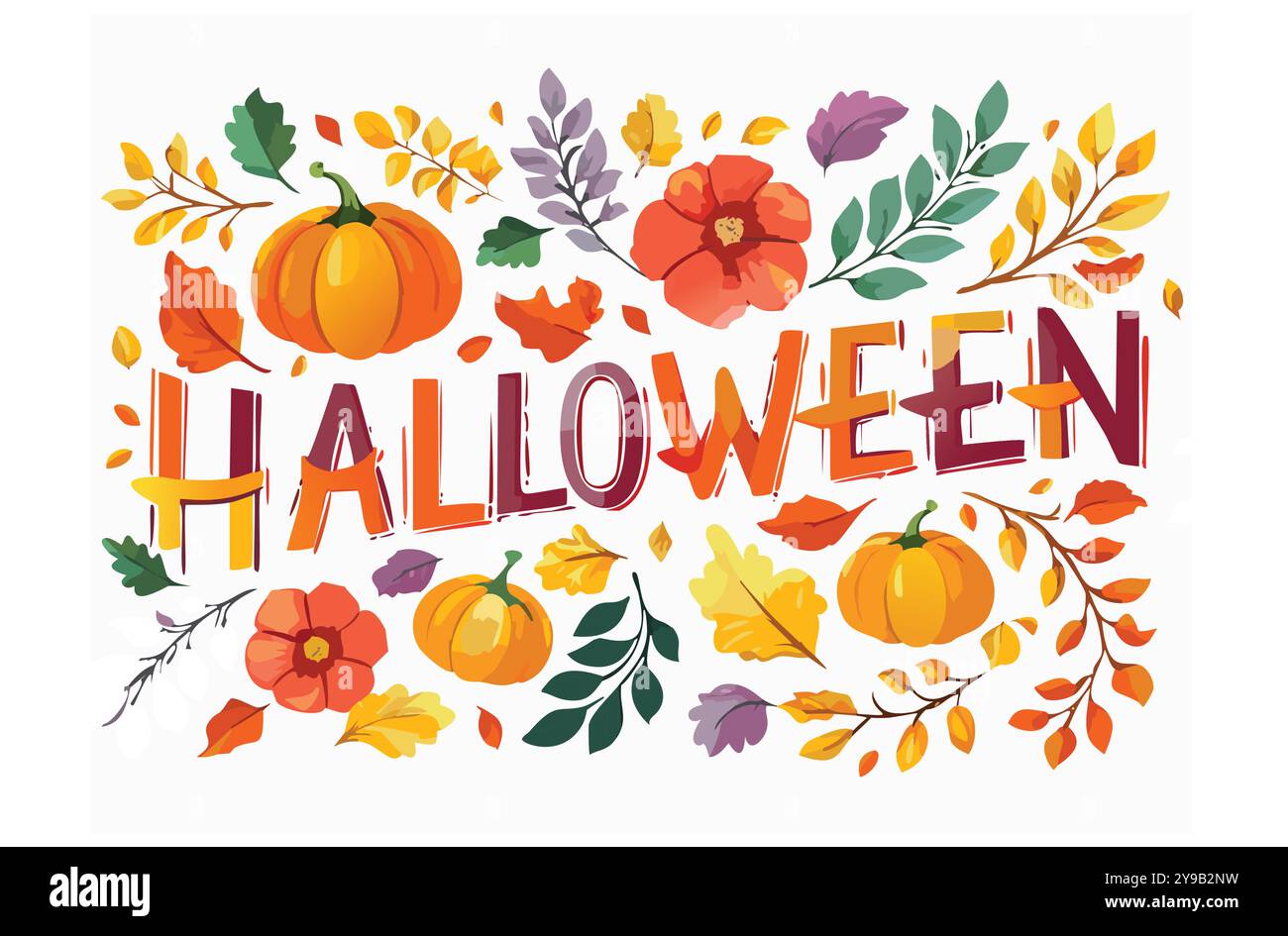 Cheerful autumn greeting featuring Cut Out Stock Images & Pictures - Alamy