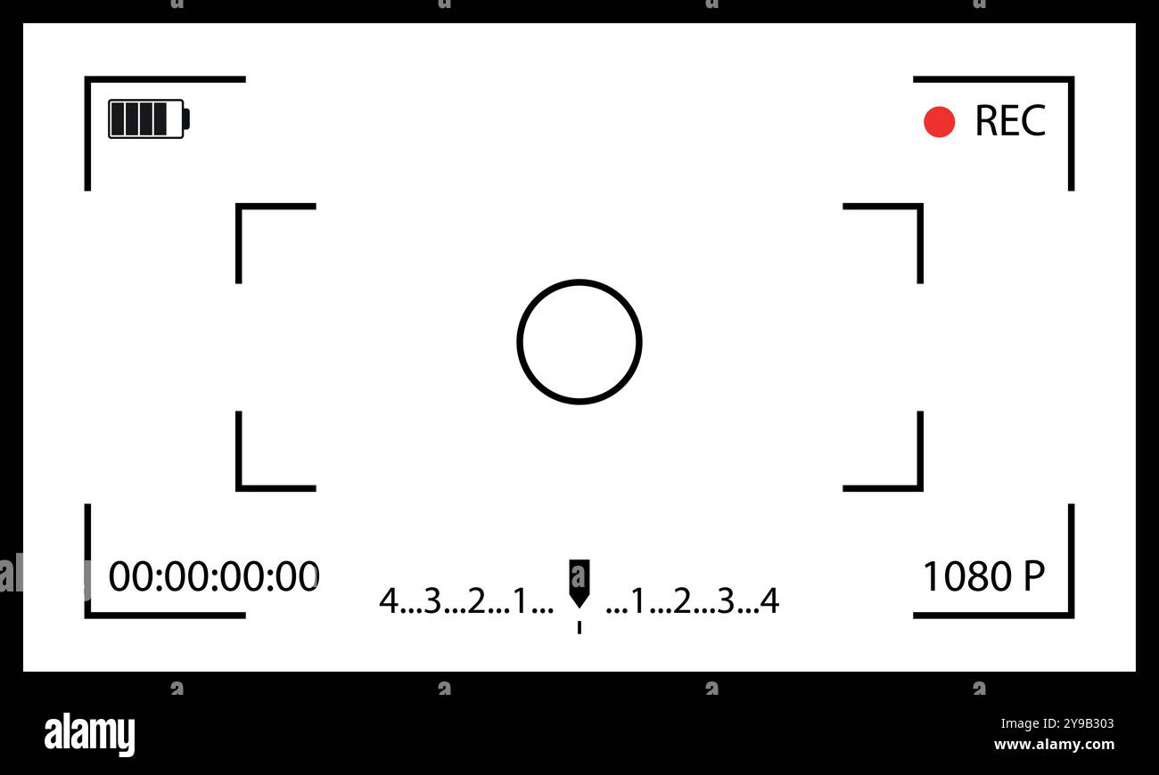 Camera frame. Interface viewfinder Stock Vector Image & Art - Alamy