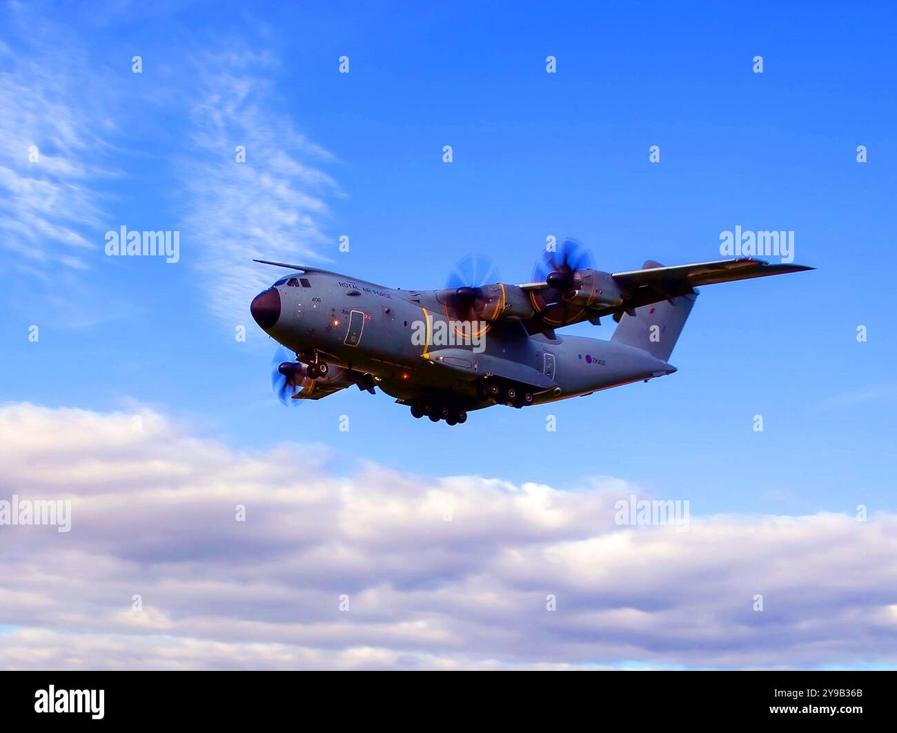 RAF A400M Atlas landing at RAF Brize Norton photo by Chris Wynne Stock ...