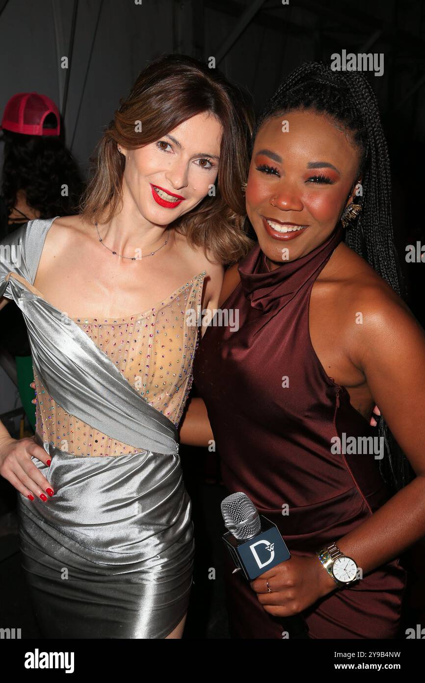 DALLAS, TX, USA - OCTOBER 3, 2024. Backstage at the Dallas Fashion Week ...