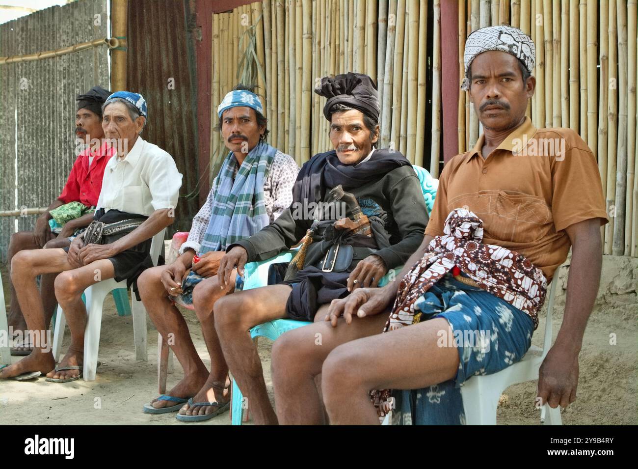 Portrait of elders and members of traditional committee as they are ...