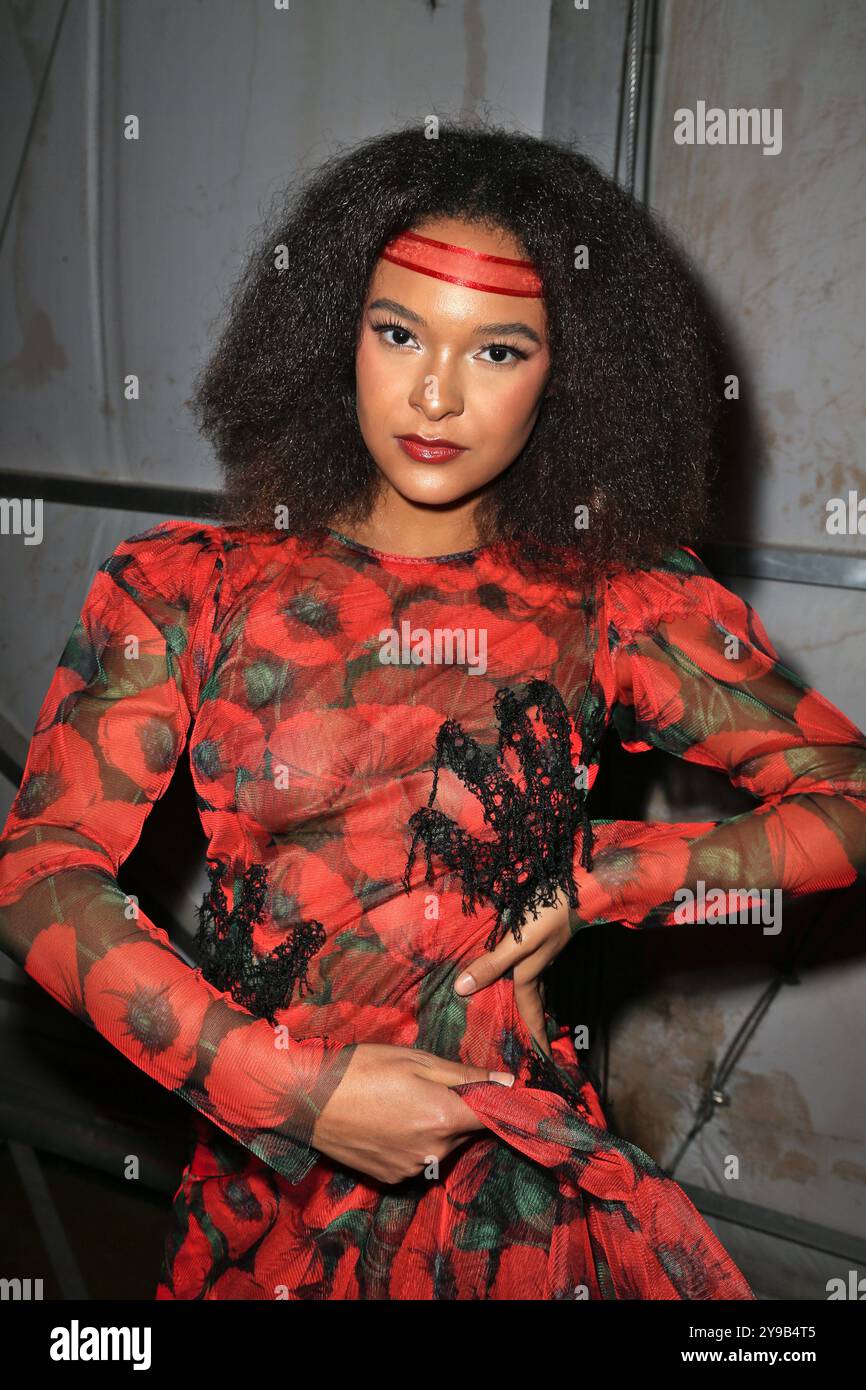 DALLAS, TX, USA - OCTOBER 3, 2024. Models backstage at the Dallas ...