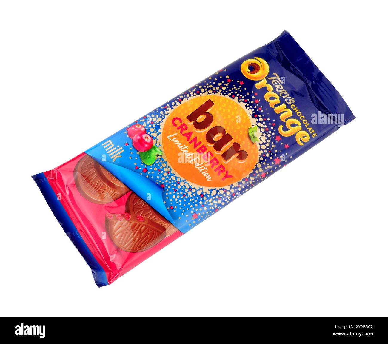 Terry's limited edition milk chocolate orange bar with cranberry Stock ...