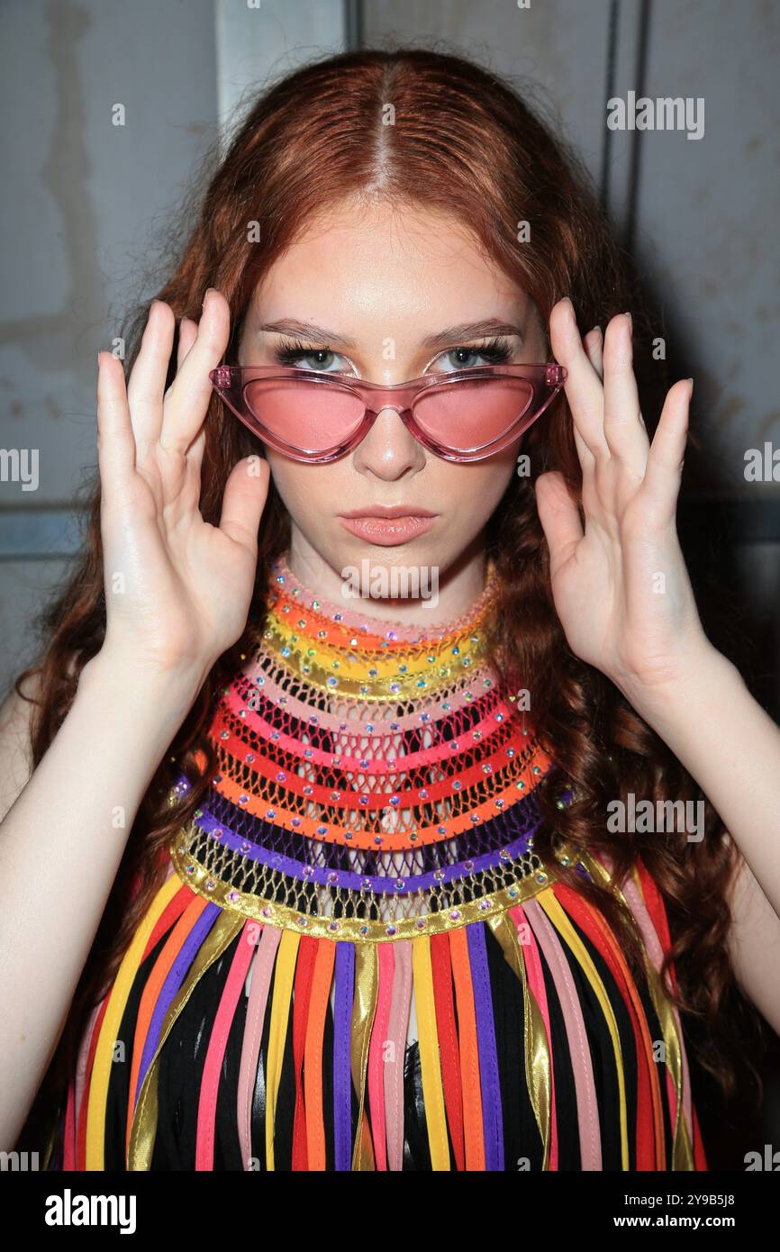DALLAS, TX, USA - OCTOBER 3, 2024. Models backstage at the Dallas ...