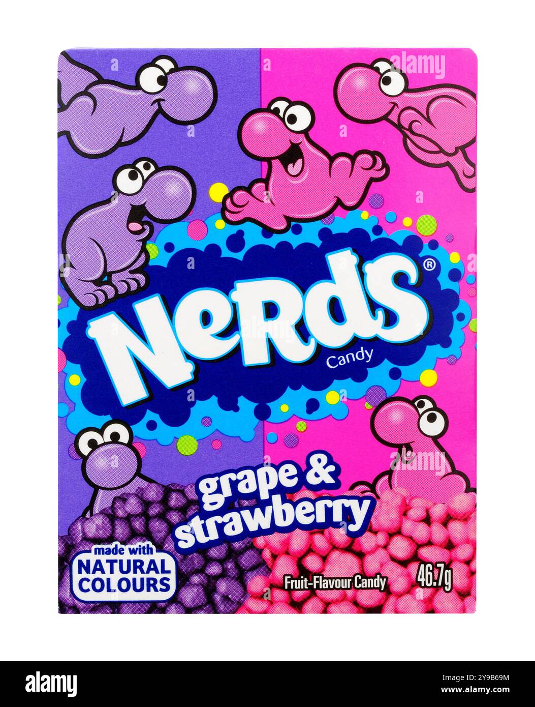 Nerds grape and strawberry fruit flavour candy sweets in a 46.7g box ...