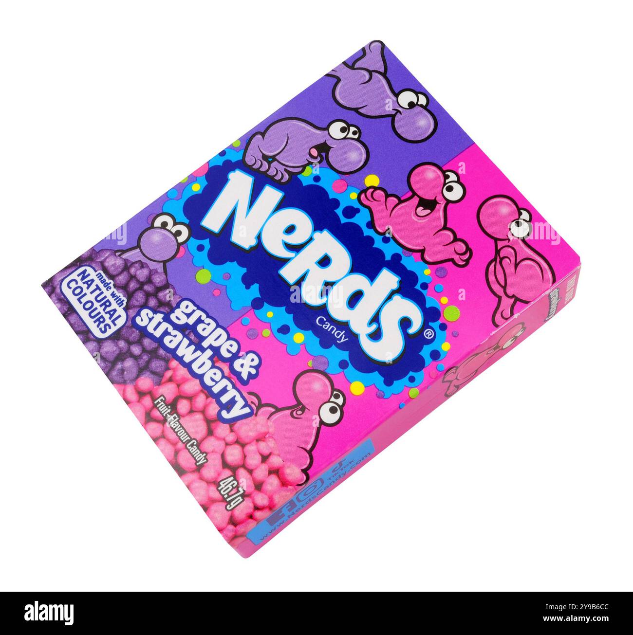 Nerds grape and strawberry fruit flavour candy sweets in a 46.7g box ...