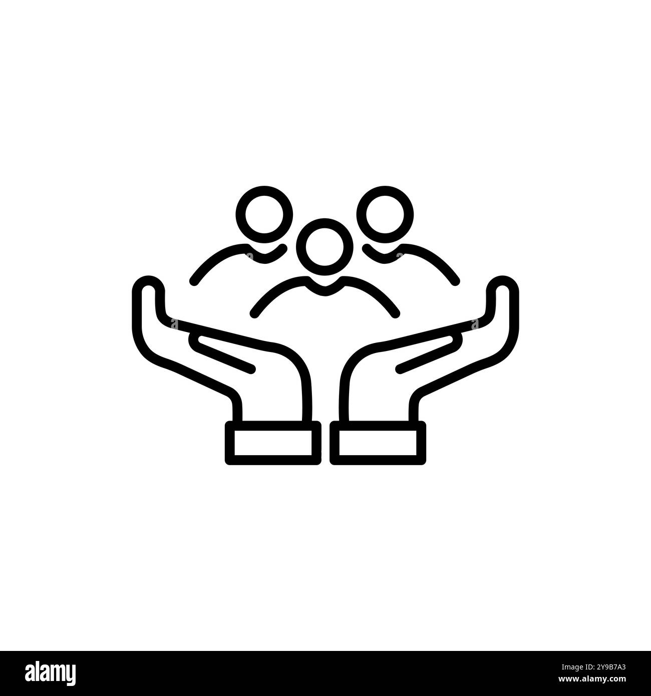 Caring Hands Family Medicine Vector Isolated Pictogram on White ...