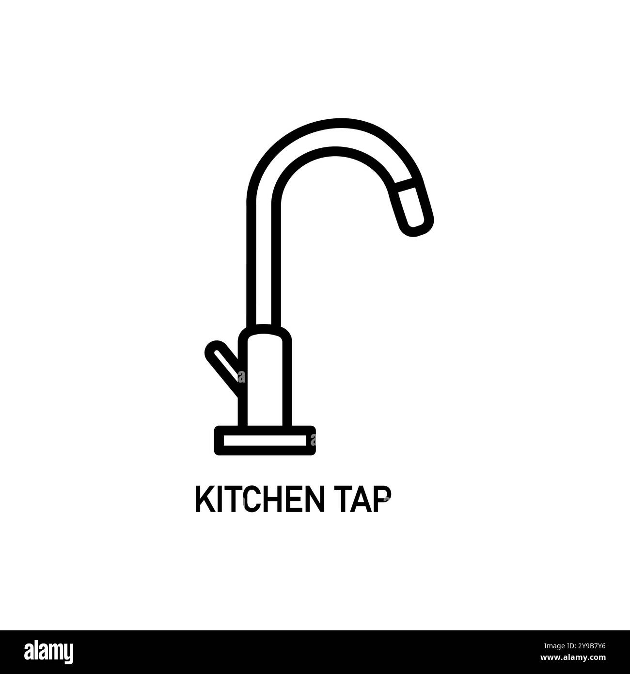 Kitchen Sink Line Stroke Icon Pictogram Symbol Illustration - Vector ...