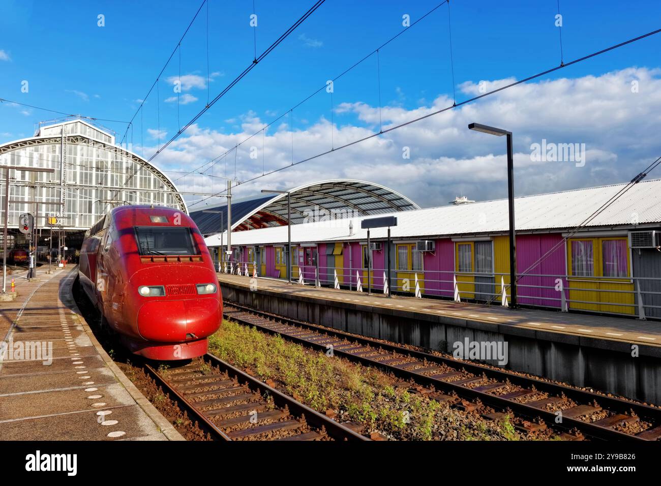 Modern Fast Passenger Train at the station. Paris. France Stock Photo ...
