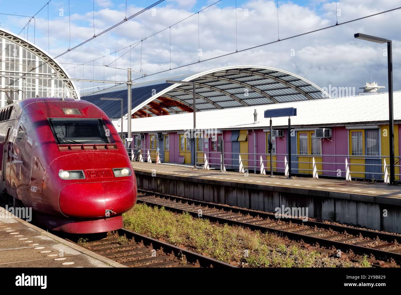Modern Fast Passenger Train at the station. Paris. France Stock Photo ...