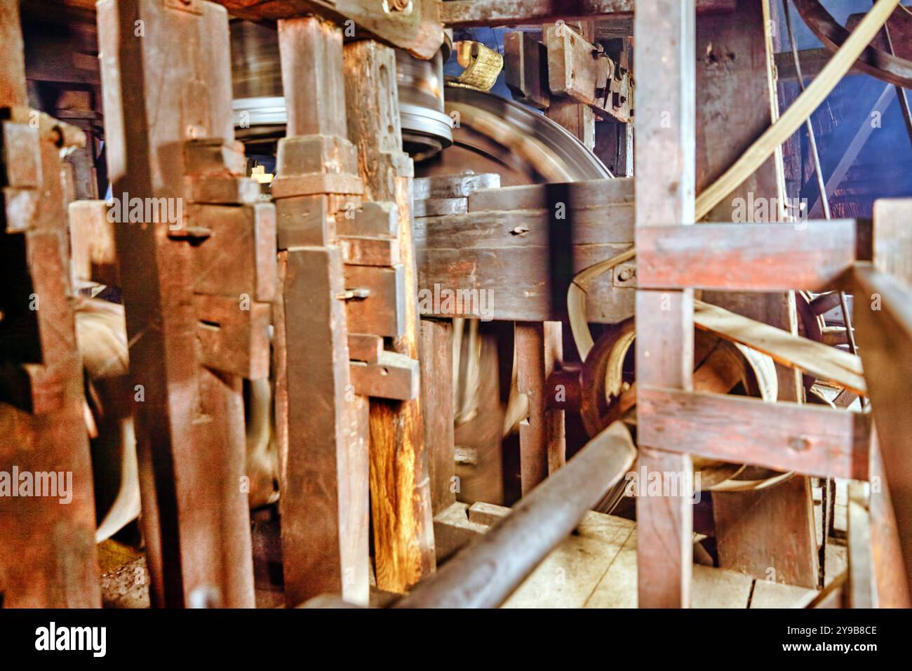Inside the room of a windmill, a suburb of Amsterdam. Netherlands Stock ...