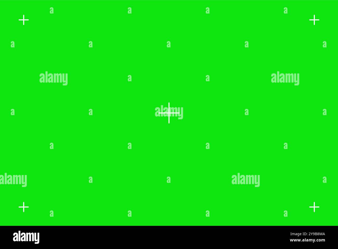 Green screen chroma key background, viewfinder camera frame, video film ...