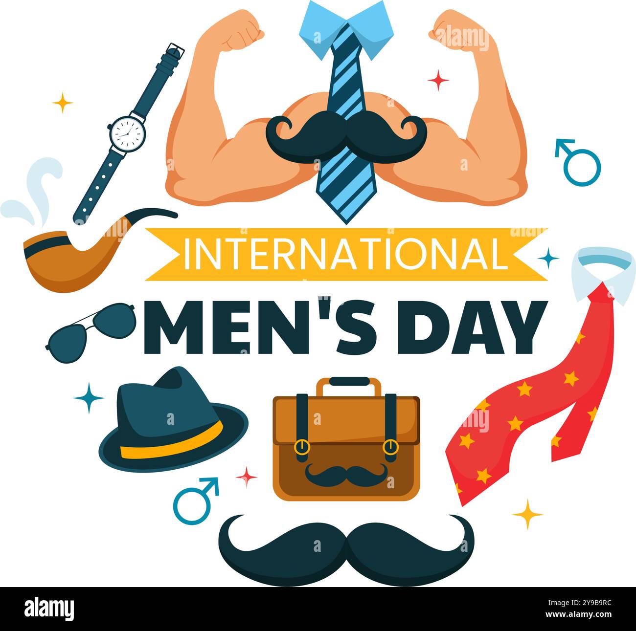 International Men's Day Vector Illustration on November 19 Featuring ...