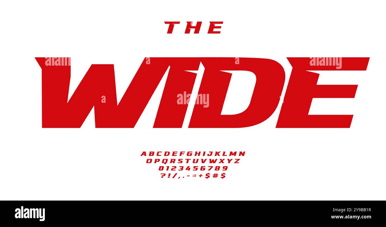 Racing typeface with bold cuts, sharp spikes, modern typography for ...