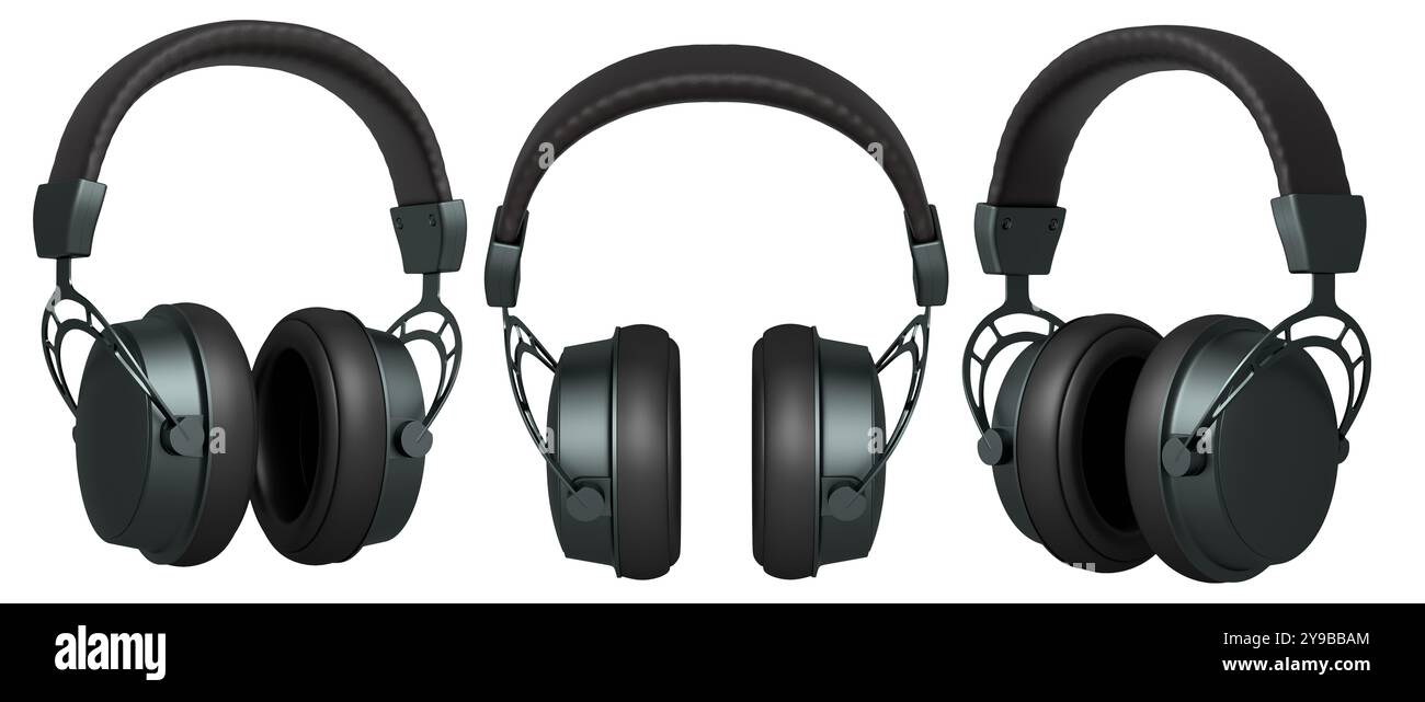Stylish gaming headsets for immersive sound experiences isolated on ...