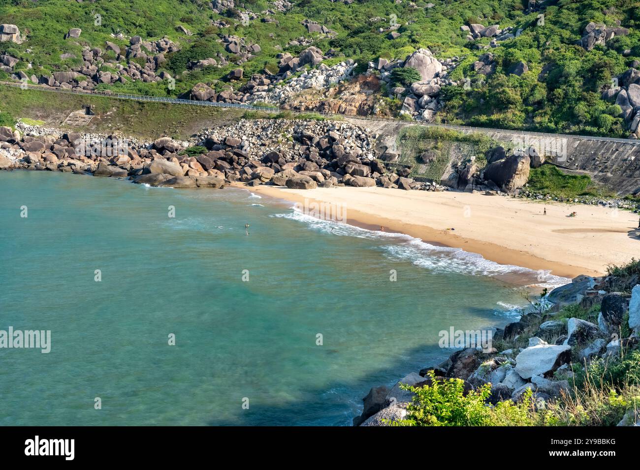 High view from "Mui-Dien", Phu-Yen Province, Vietnam The blue sky and ...