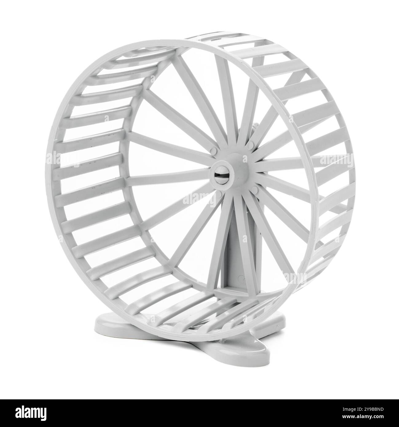 A white exercise wheel for small animals isolated on white Stock Photo ...
