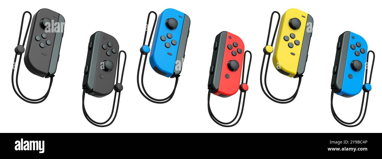 Realistic video game controllers console isolated on white Stock Photo ...