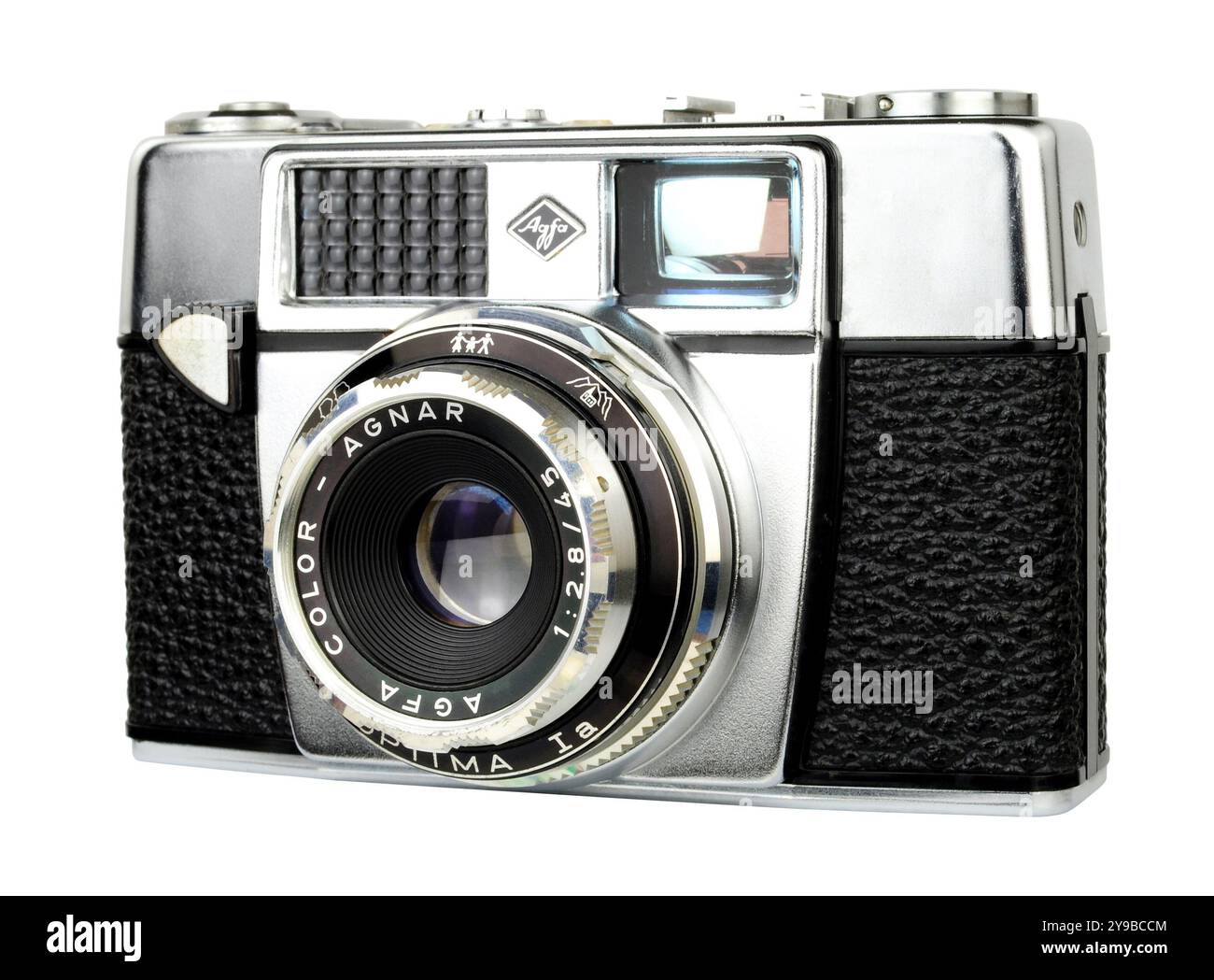 Vintage Agfa Optima 1a 35mm analogue film camera with a color agnar f 2 ...