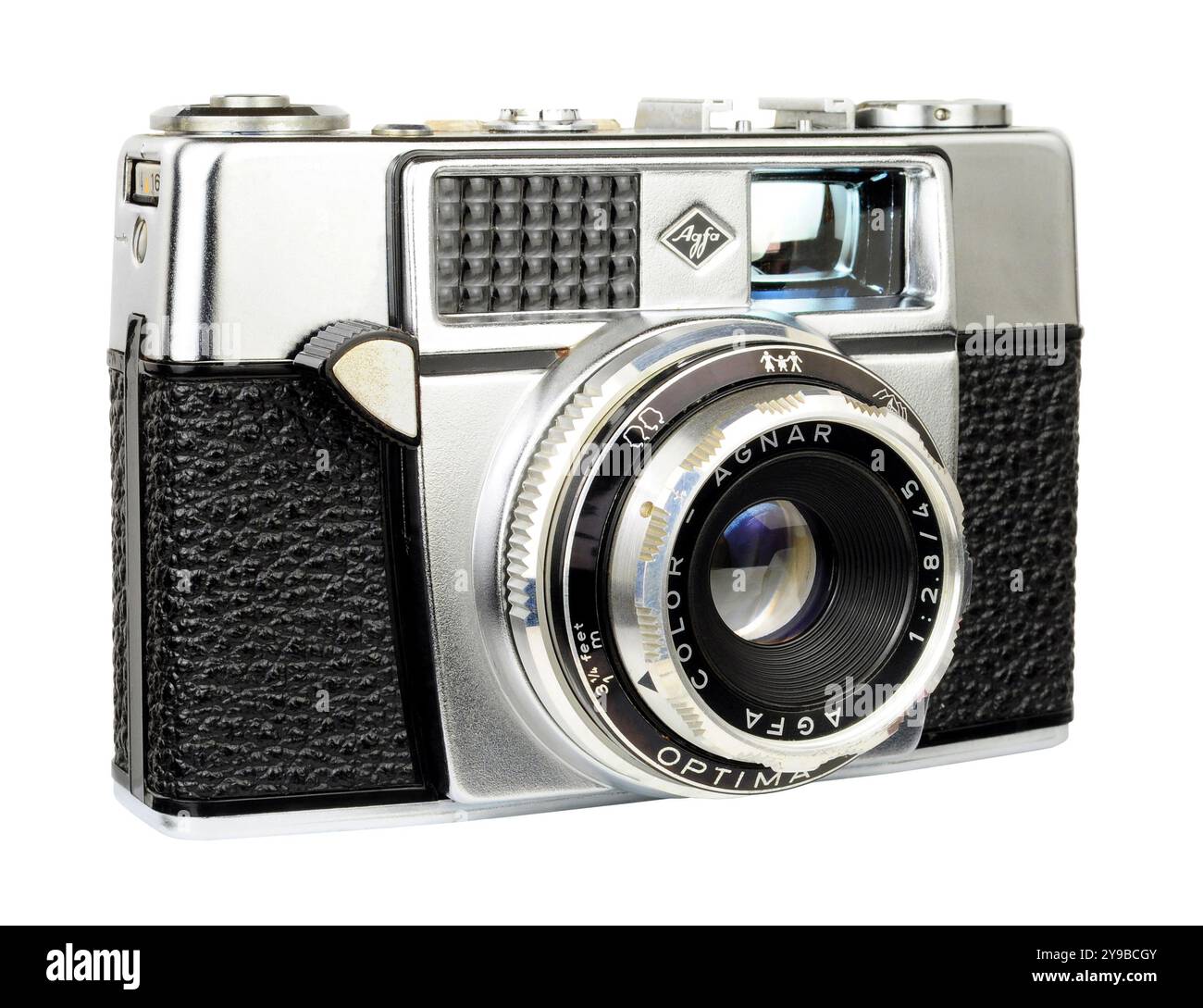 Vintage Agfa Optima 1a 35mm analogue film camera with a color agnar f 2 ...