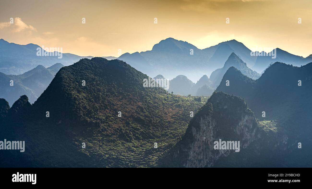 Dong Van geological rock plateau, Ha Giang province, Vietnam Stock ...