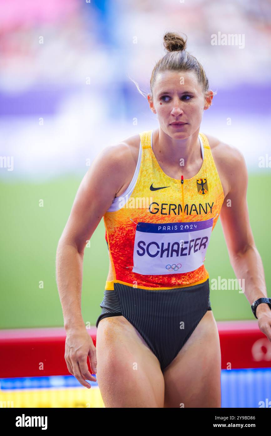Carolin SCHÄFER participating in the long jump at the Paris 2024 ...