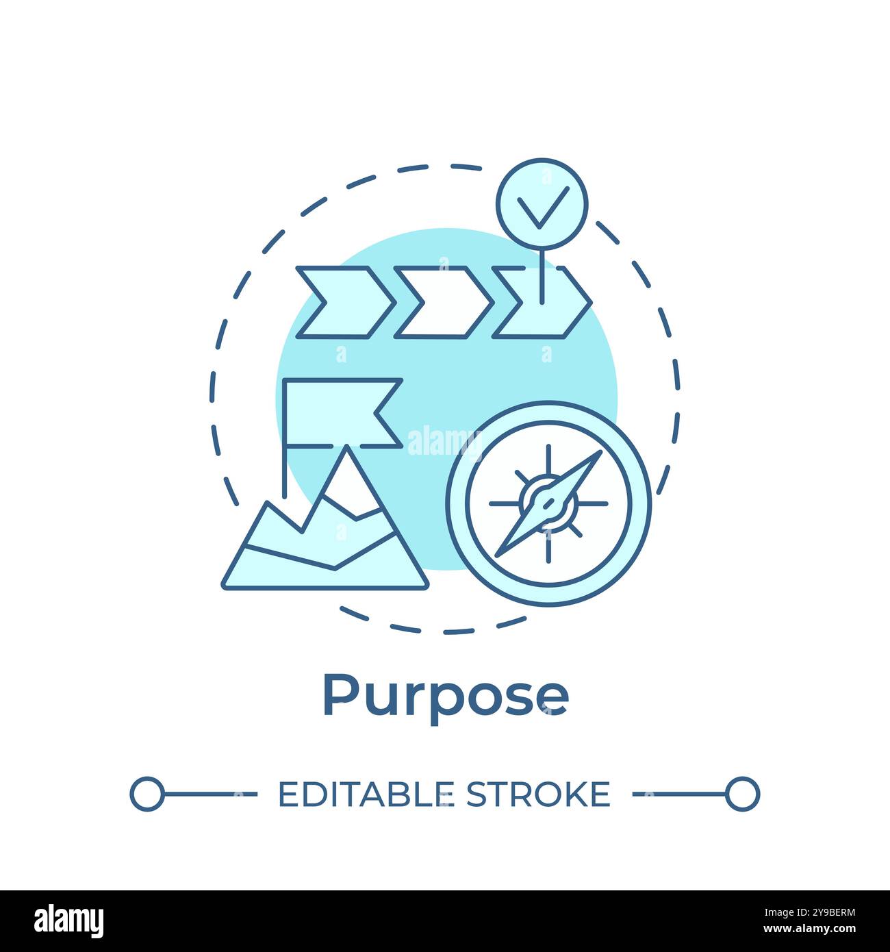 Purpose soft blue concept icon Stock Vector Image & Art - Alamy