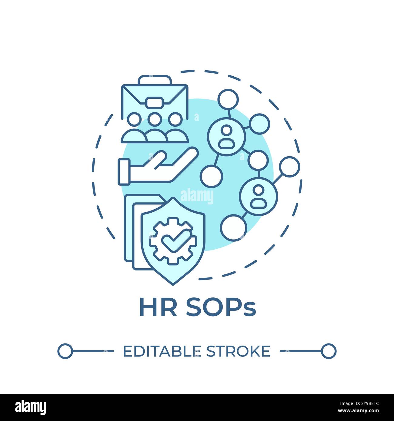 HR sops soft blue concept icon Stock Vector Image & Art - Alamy
