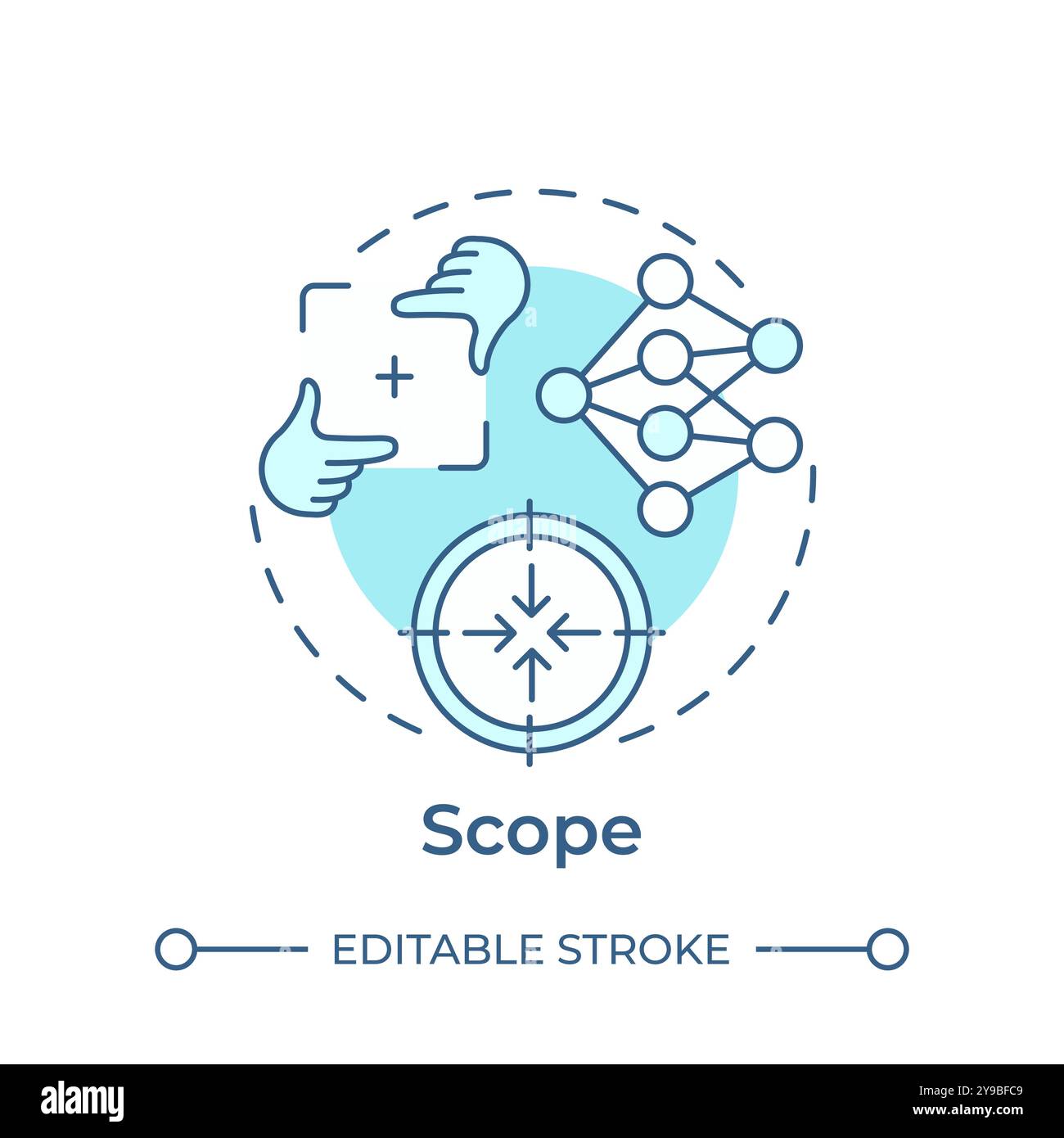 Scope soft blue concept icon Stock Vector Image & Art - Alamy