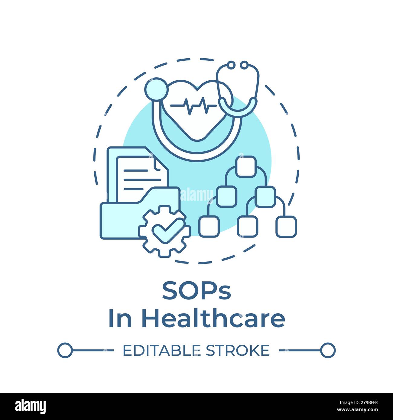 SOPS in healthcare soft blue concept icon Stock Vector Image & Art - Alamy