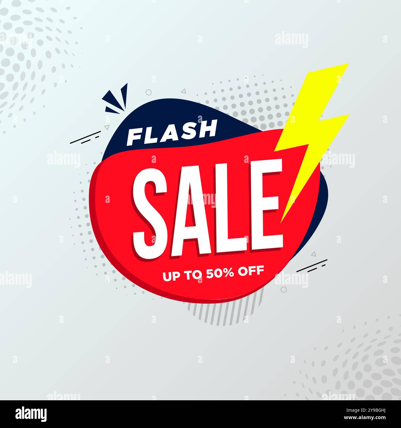 Flash sale banner, special discount sale poster, Speech Bubble Flash ...