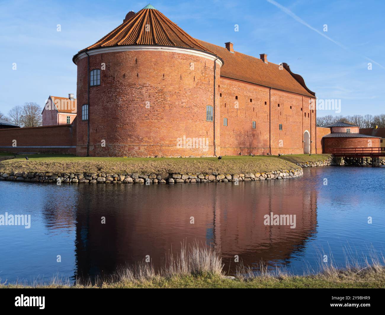 Landskrona, Sweden - 12 February 2023: Historic castle in Citadella in ...