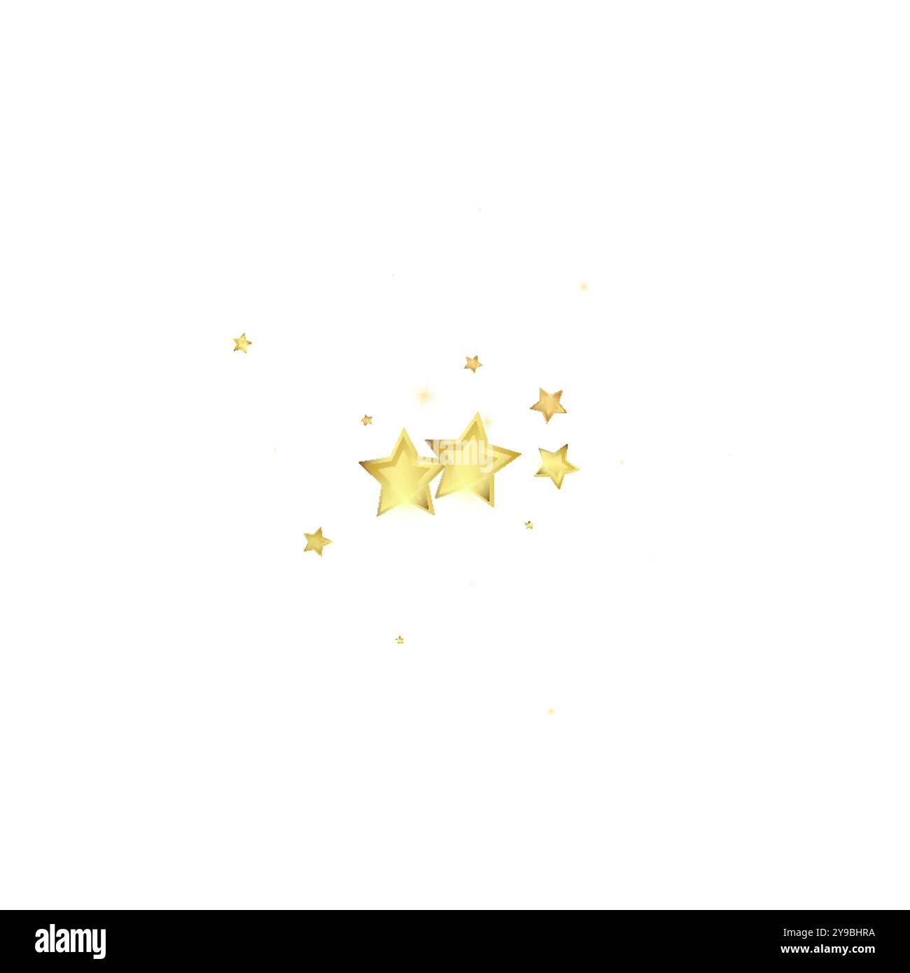 Magic stars vector overlay. Gold stars scattered around randomly ...